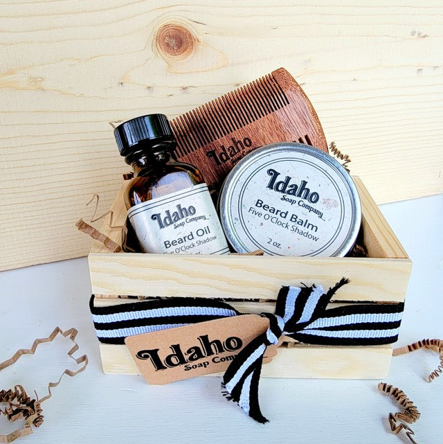 Gift Box - Men's Beard Care - Five O'clock Shadow – Idaho Soap Company